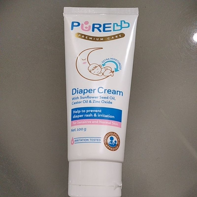 Jual Pure Baby Diaper Cream with sunflower seed oil, castor oil, and ...