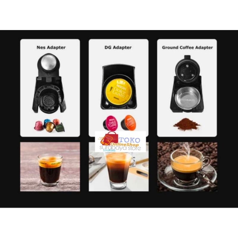 Jual mesin kopi kapsul expresso 3in1 nespresso dolce gusto coffee ...