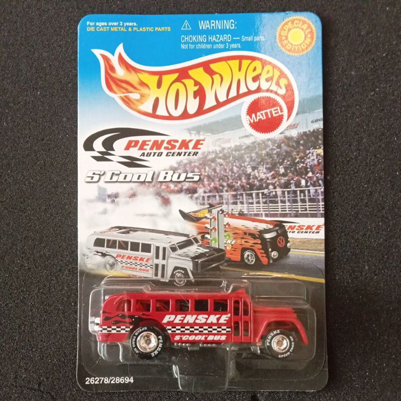Jual HW Penske S'Cool Bus warna merah (base besi n ban karet) | Shopee ...
