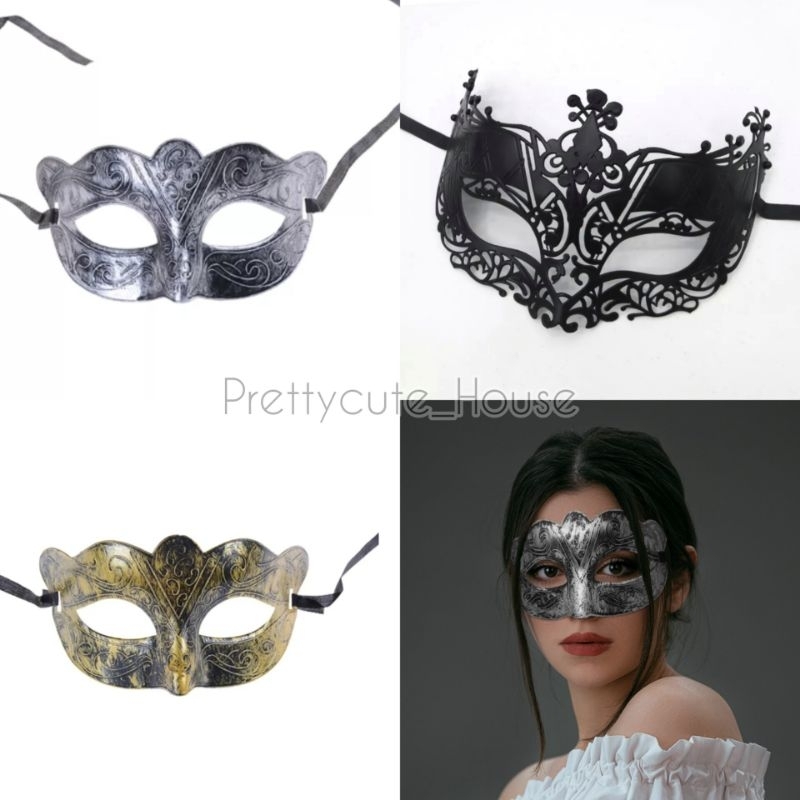 Jual Topeng Pesta Masquerade Party Mask Pria Wanita Halloween | Shopee Indonesia
