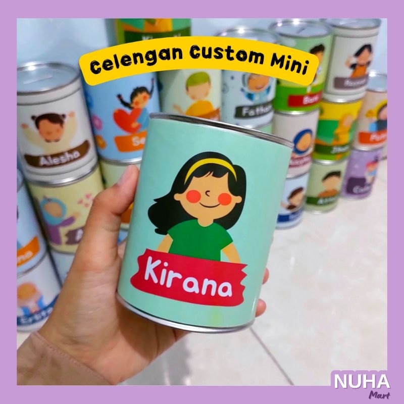 Jual Celengan Custom Nama Anak Mini Souvenir Hampers Acara Cewek Cowok ...