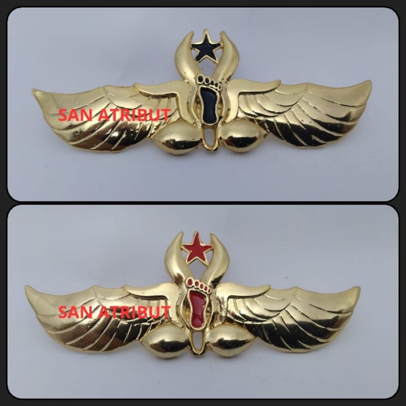 Jual WING/BREVET PRAMUKA TAPAK KAKI/TANDA JEJAK MERAH/HITAM COR PREMIUM ...