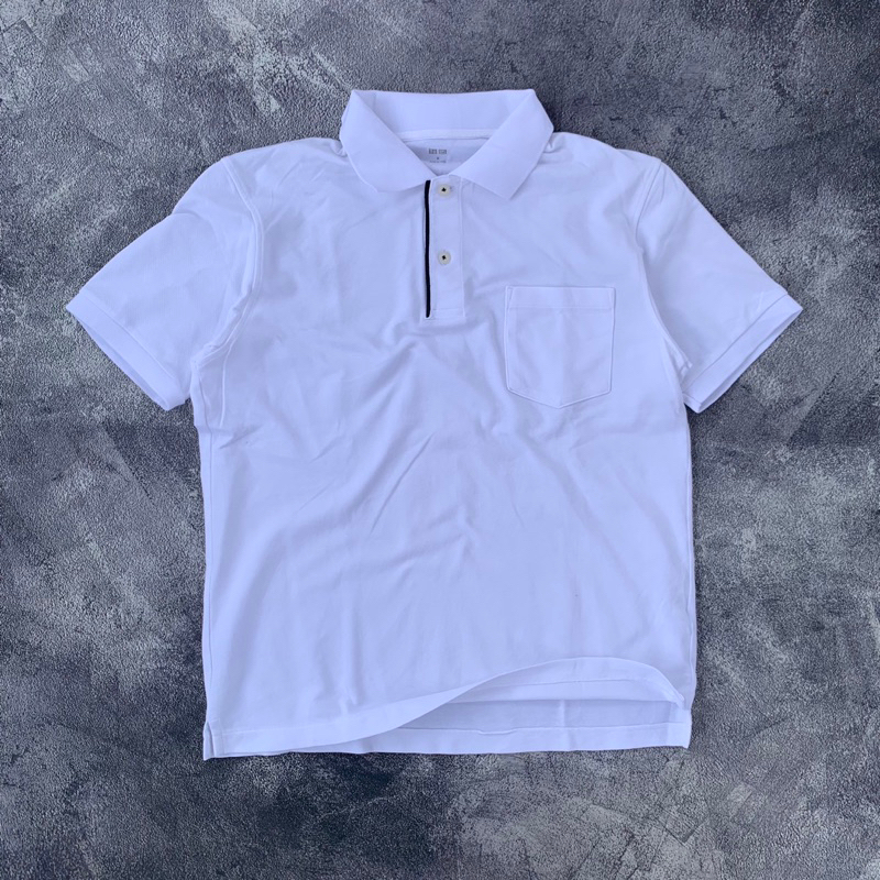 Jual Basic Polo Shirt Putih by Uniqlo M | Kaos Polo Putih uniqlo ...