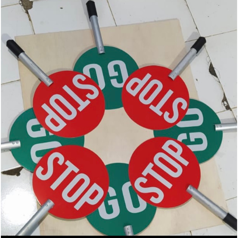 Jual plang/sign stop - go petunjuk lalu lintas | Shopee Indonesia