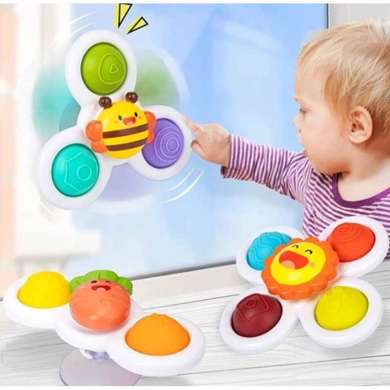 Jual Mainan baby spinner sensory motor baby toys Montessori baby mainan ...