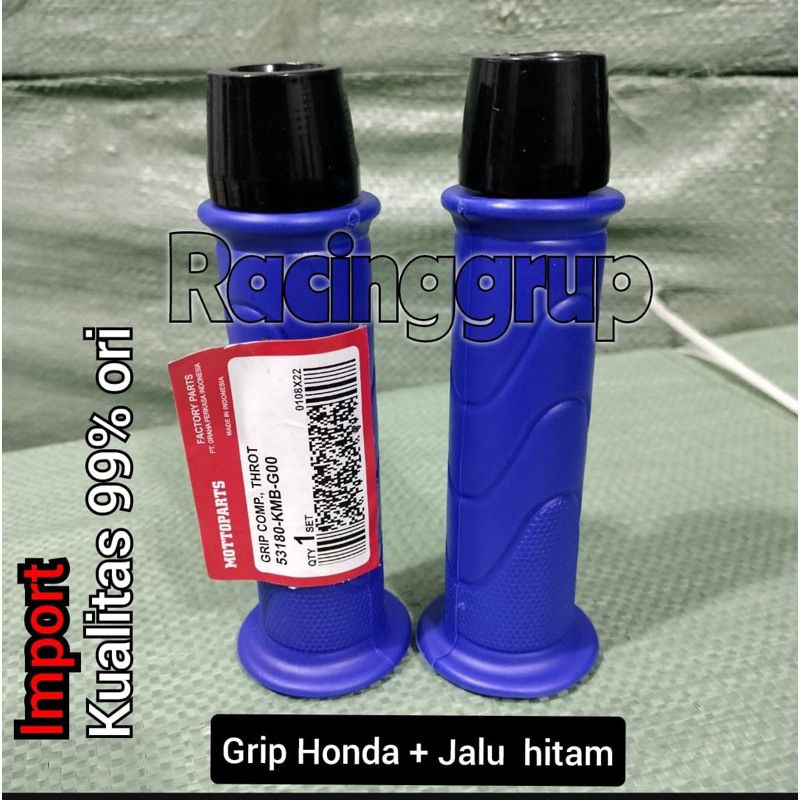 Jual biru sarung gas motor honda + jalu stang black series model pcx ...