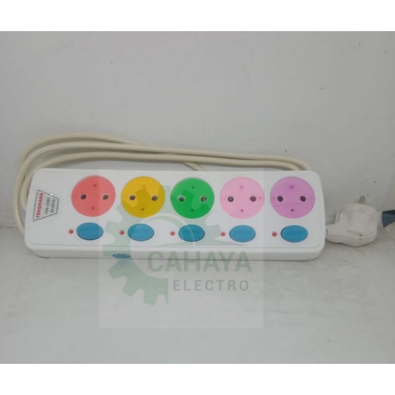 Jual Stop kontak kabel+Saklar On Off 5 Lubang 1.8 meter SNI | Shopee ...