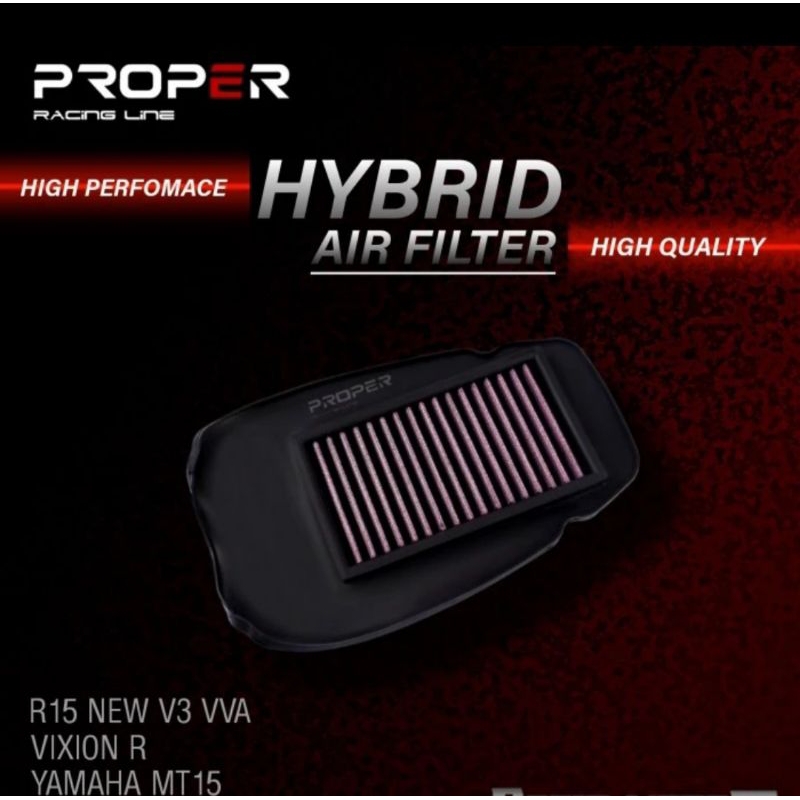 Jual FILTER UDARA PROPER RACING YAMAHA R15 V3 VVA / VIXION R / MT 15 ...