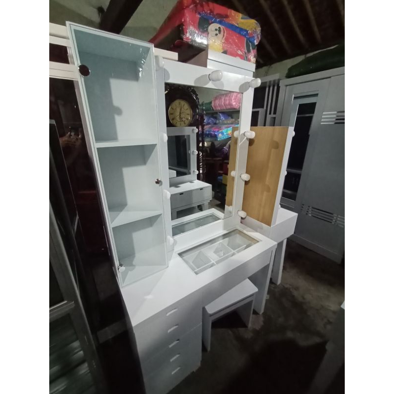 Jual meja rias lampu multiplek board aesthetic Kudus | Shopee Indonesia