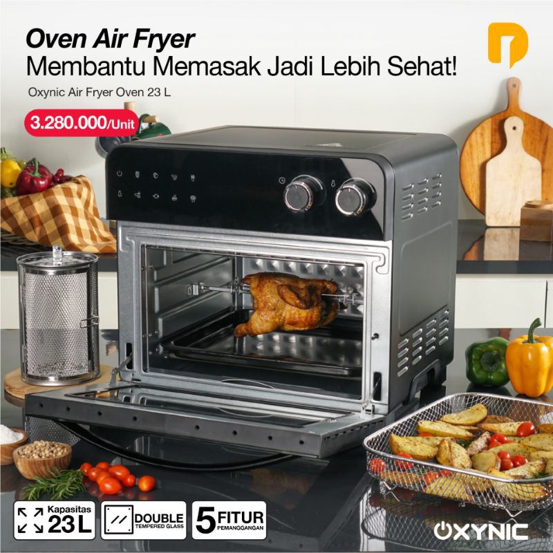 Jual Oxynic Airfryer Oven Kapasitas 23 L | Shopee Indonesia