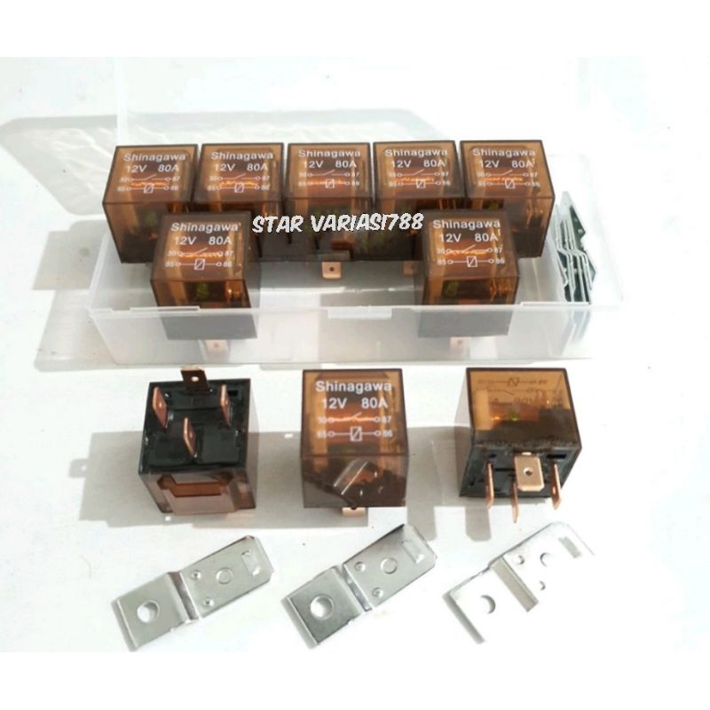 Jual Relay Riley 4 kaki 12 volt 80 ampere alaram atau klakson lampu dll ...