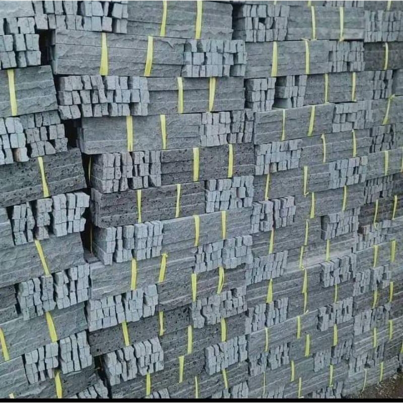 Jual batu alam dinding/tiang/batu alam andesit susun sirih/batu alam ...