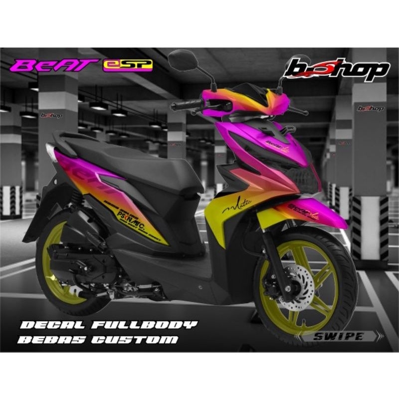 Jual decal stiker honda beat esp full body variasi gradasi dua warna ...