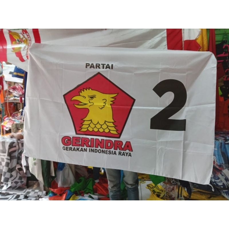 Jual Bendera Gerindra Ukuran 100 X 150 Cm Shopee Indonesia 