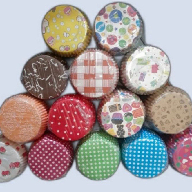 Jual CUP ROTI BULAT 100 PCS / MOTIF RANDOM | Shopee Indonesia