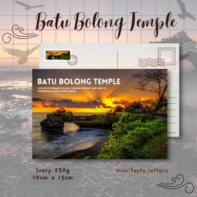 Jual Postcard Bali | Kartu Pos Pura Taman Ayun | Saraswati Temple | Batur | Pantai | Shopee ...