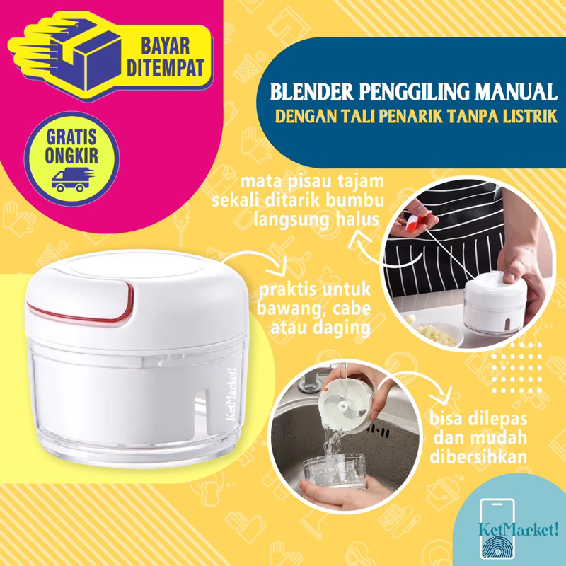 Jual MANUAL PULLING MINCER - Blender Mini Tali Penarik Manual ...