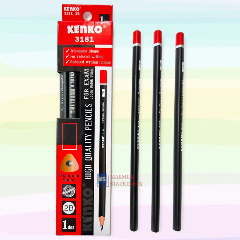 Jual Pensil 2B Kenko Bentuk Segitiga 3181 (12 Pcs) | Shopee Indonesia