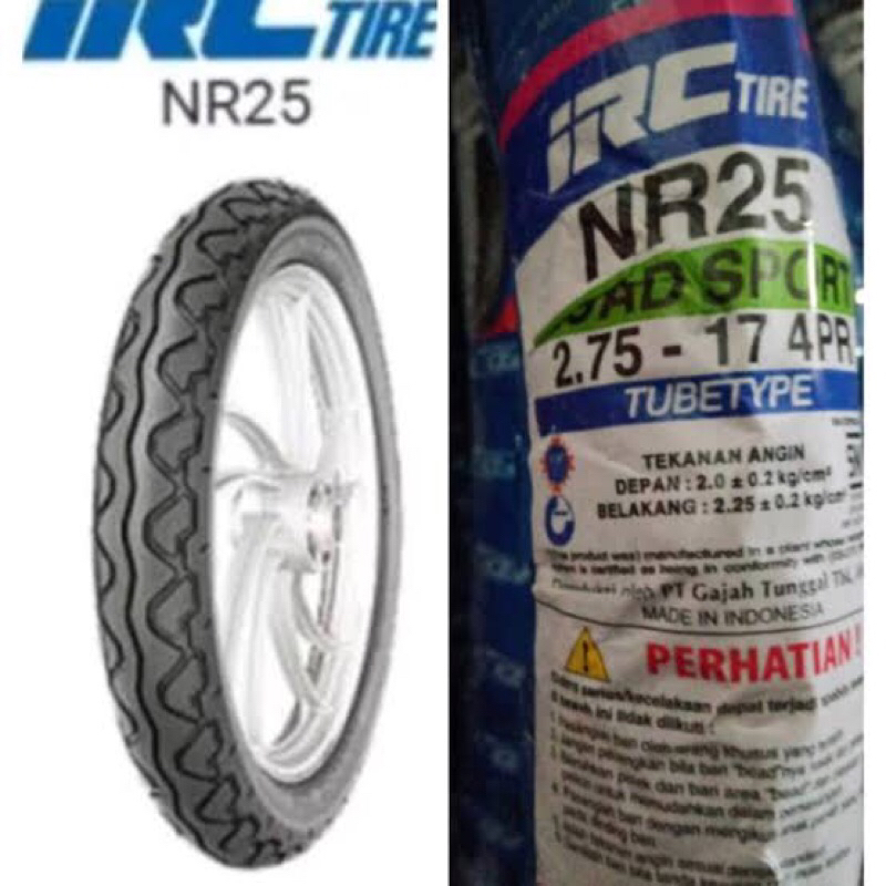 Jual Ban Motor IRC NR 25 ( NR25 ) 275-17 ( Tubetype ) Ban Luar 2.75 17 ...