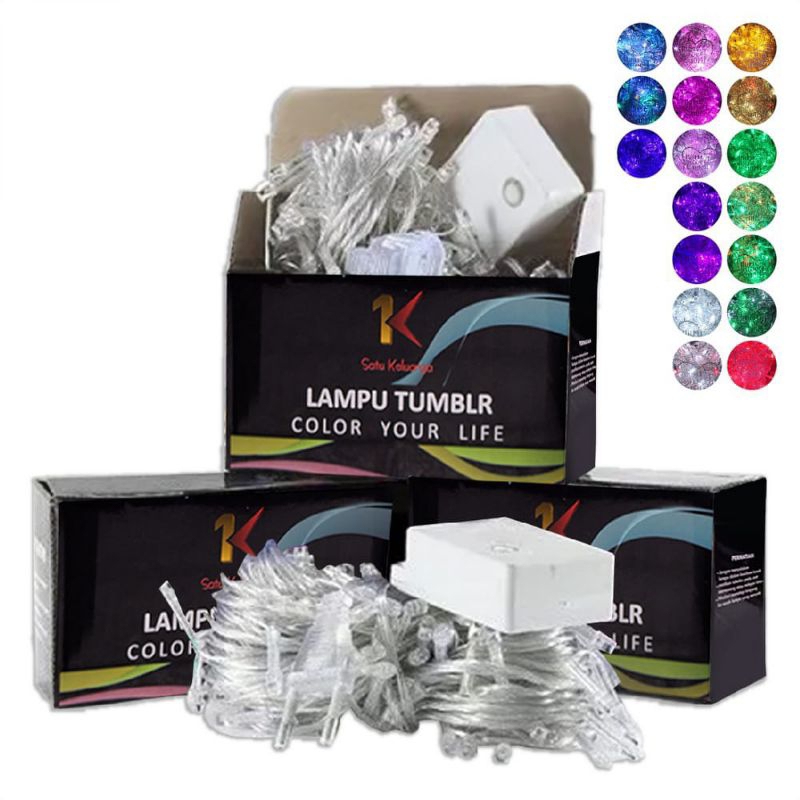 Jual [ COD Lampu Tumbler ] 10 Meter box Lampu Natal led tumblr | tumblr ...