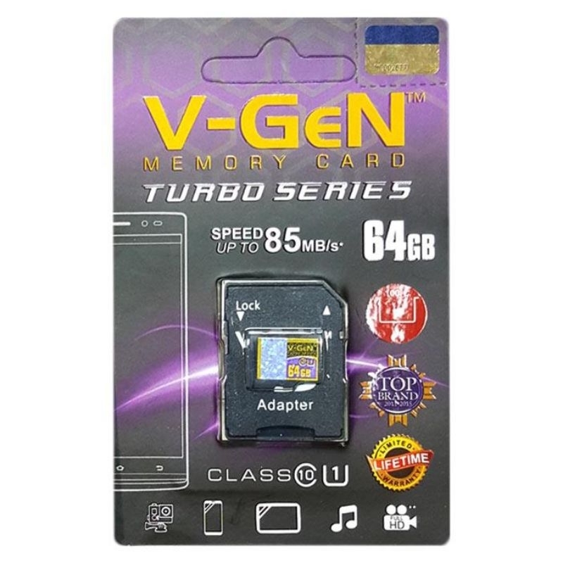 Jual Memori Micro Sd V-Gen 64 GB + Adapter Memory Card 64gb + Adaptor ...