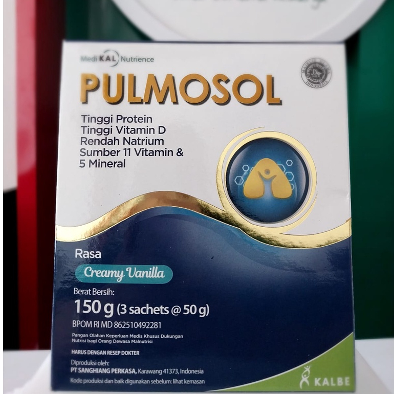 Jual SUSU PULMOSOL RASA CREAMY VANILA 150 GRAM (ISI 3 SACHET) | Shopee ...