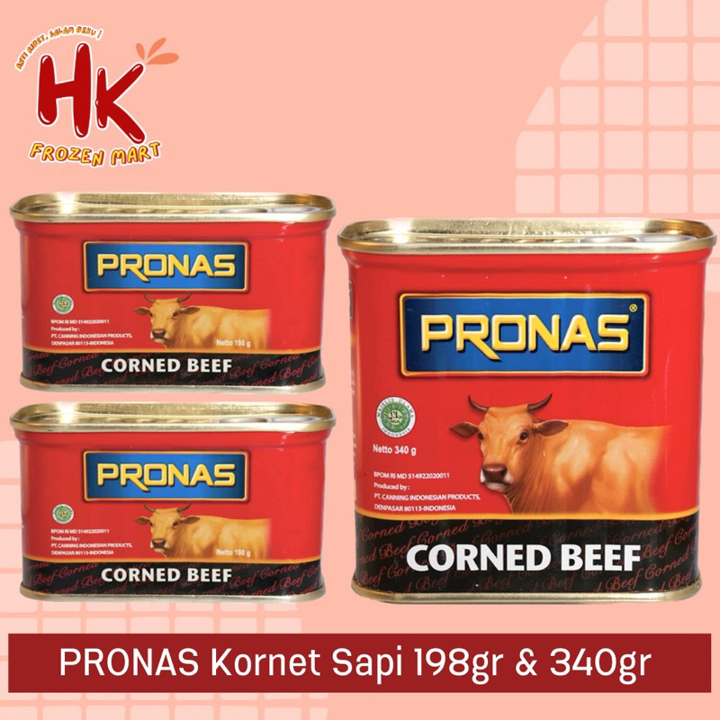 Jual Pronas Kornet Sapi 198gr & 340gr | corned beef luncheon | HK ...