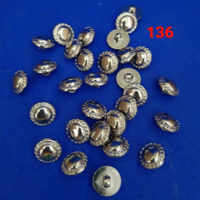 Jual [136] KANCING JAMUR SILVER UKURAN 13MM @144 PCS | Shopee Indonesia