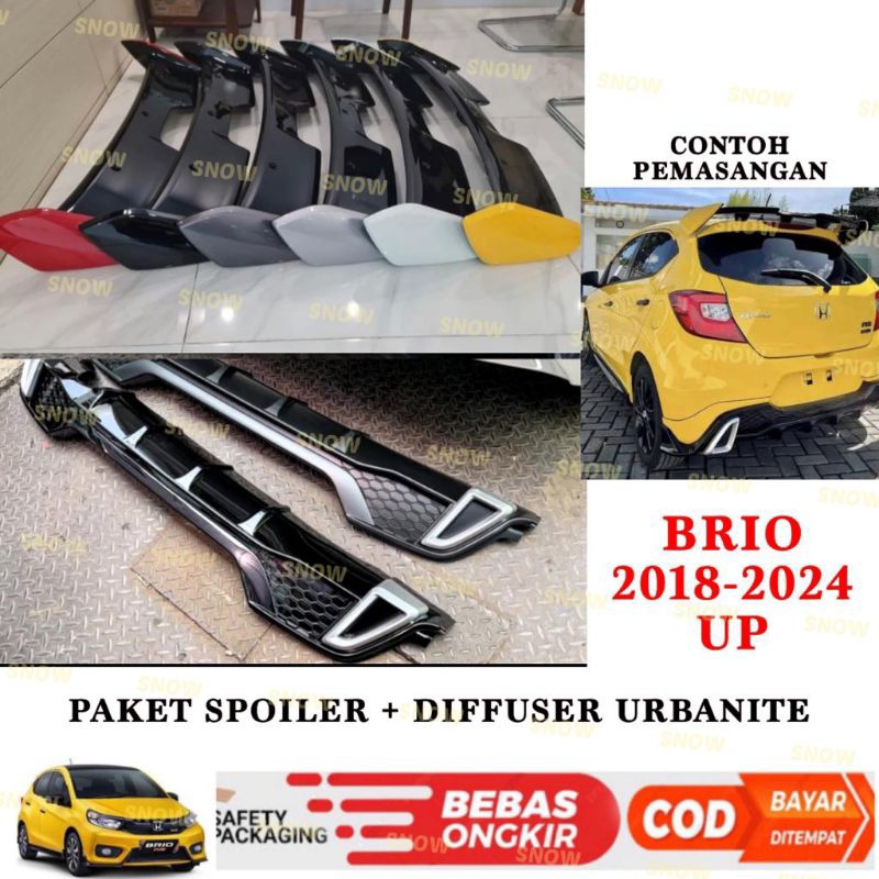 Jual Paket Spoiler Diffuser All New Brio 2018 2022 2023 2024 2025 2026 ...