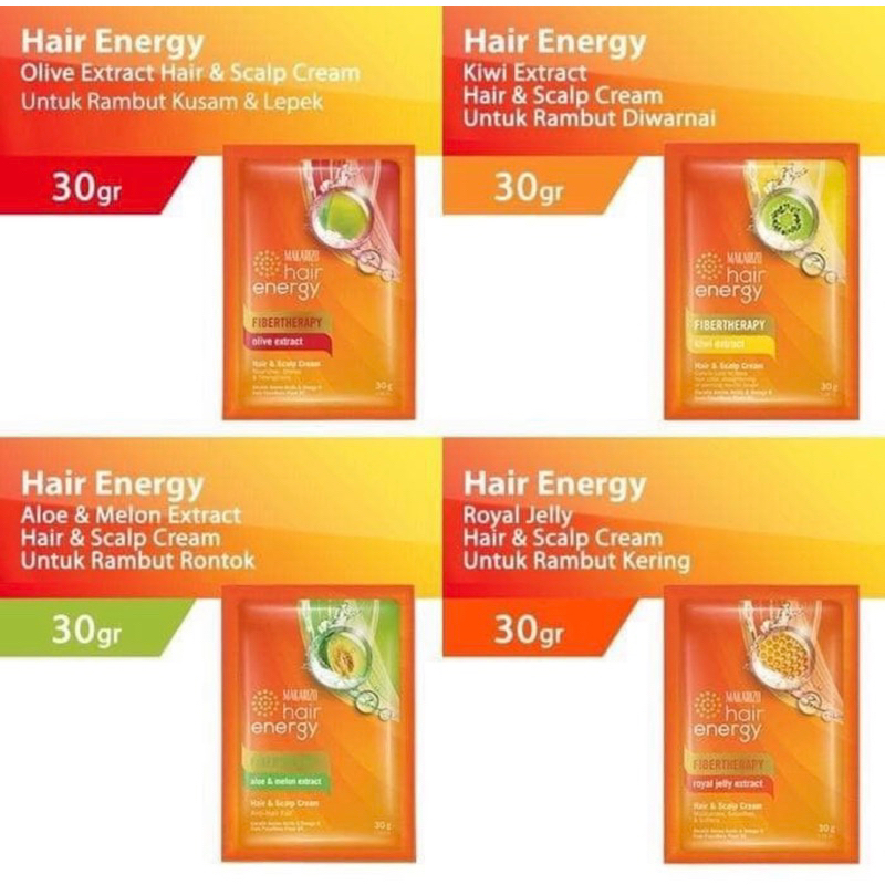 Jual Makarizo Creambath Sachet Fibertherapy Hair Energy Hair & Scalp ...