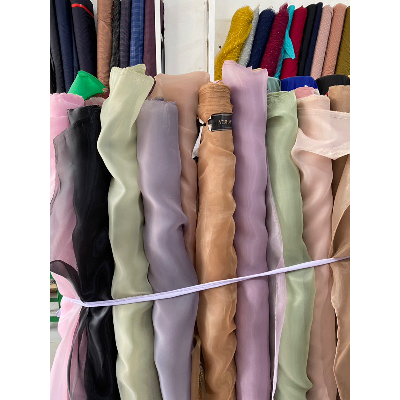 Jual Kain Kaca/Organza Satin Premium High Quality | Shopee Indonesia