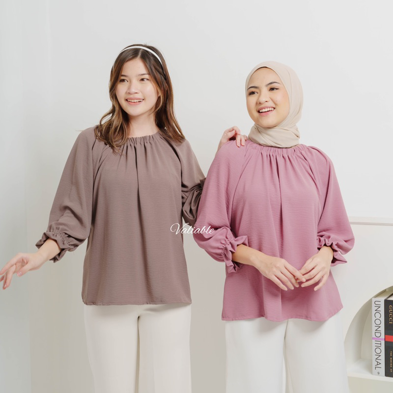 Jual Aghnia Blouse Cringkle - Atasan Blouse Wanita | Shopee Indonesia