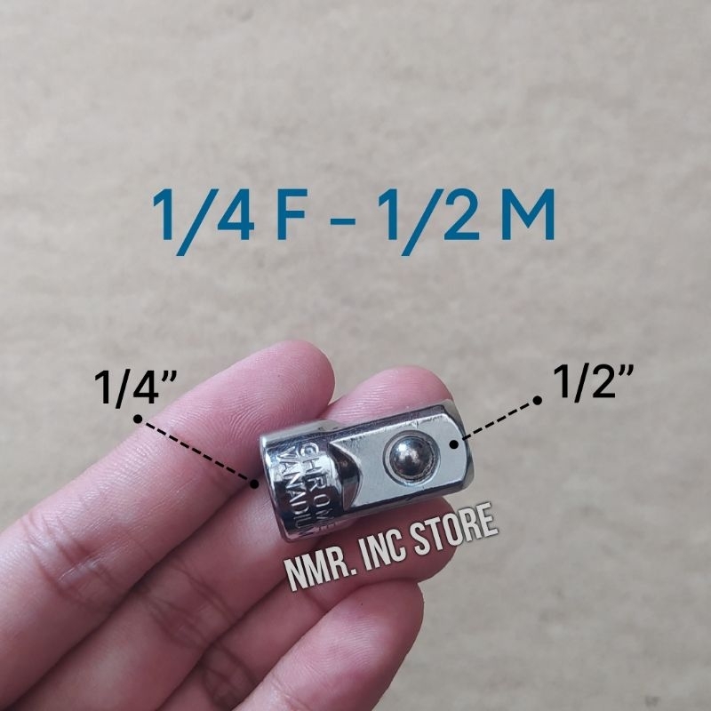 Jual Adaptor Mata Kunci Shock 1/4", 3/8", 1/2", Converter Adapter Stang ...