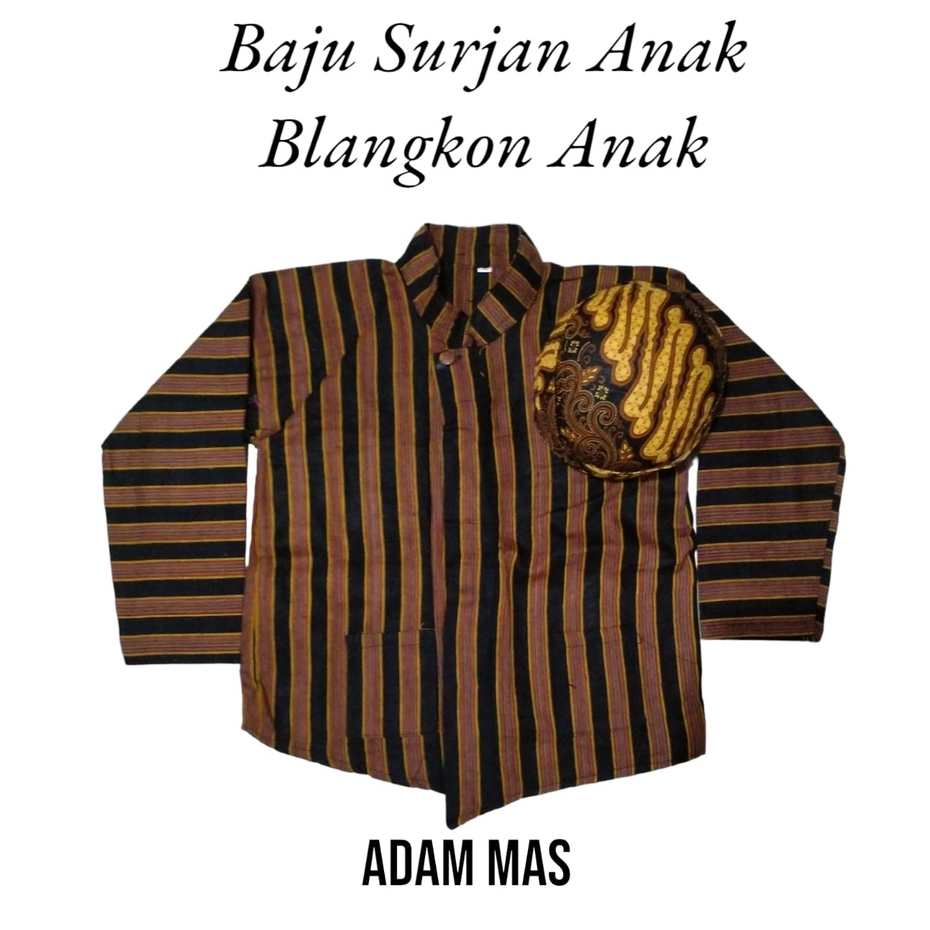 Jual BAJU SURJAN LURIK ANAK BAHAN TENUN SURJAN ANAK LAKI LAKI USIA 2-10 TAHUN BAJU SURJAN ADAT ...