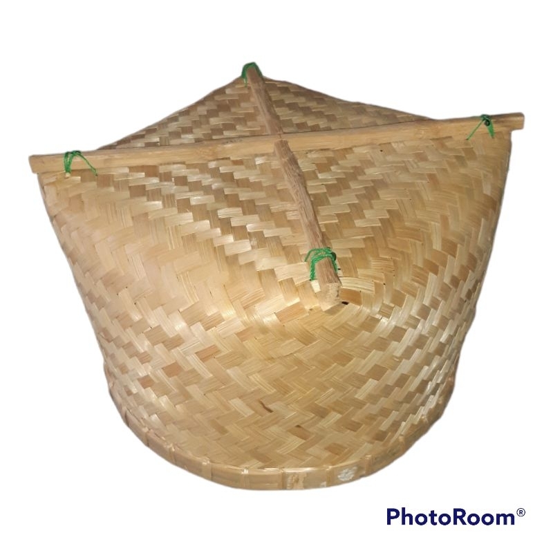 Jual Tumbu besar jumbo 50x50cm dengan dudukan bambu menyilang anyaman ...