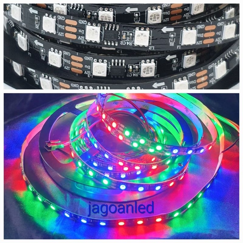 Jual LED strip RGB WS2811 12V 5m 60led/m addressable | Shopee Indonesia