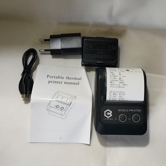 Jual Mini Portable Bluetooth Thermal Receipt Printer CYBORG MP 583 | Shopee Indonesia
