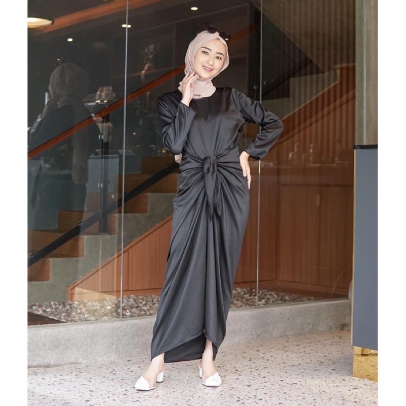 Jual Alesha Kaftan Ikat Satin/Dress Lilit/Inner Dress/Baju Rok Lilit ...