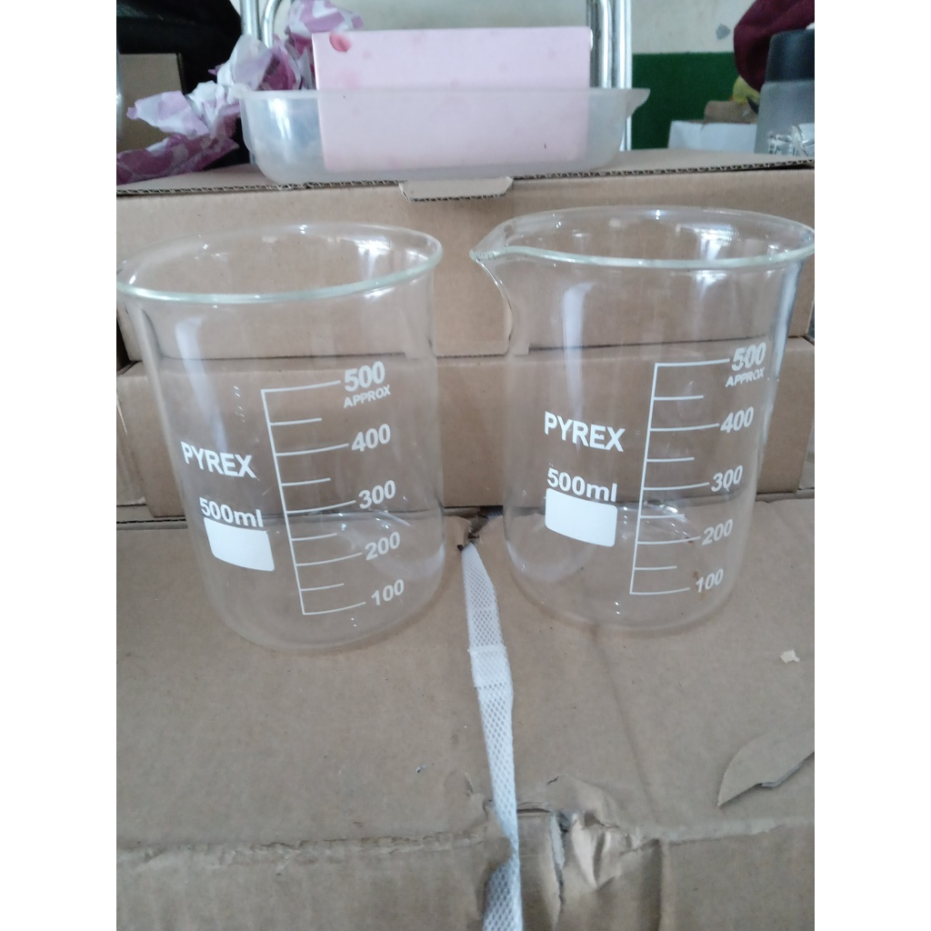 Jual beaker glas 500 ml pyrex | Shopee Indonesia
