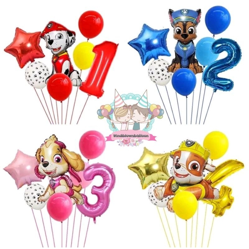 Jual WINDBLOWN BALON SET ULANG TAHUN ANAK PAW PATROL / KIDS BIRTHDAY ...