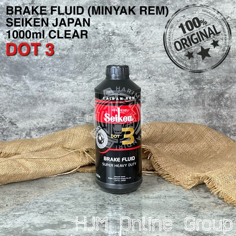 Jual BRAKE FLUID - MINYAK CAIRAN OLI REM SEIKEN JAPAN DOT 3 1000ml ...