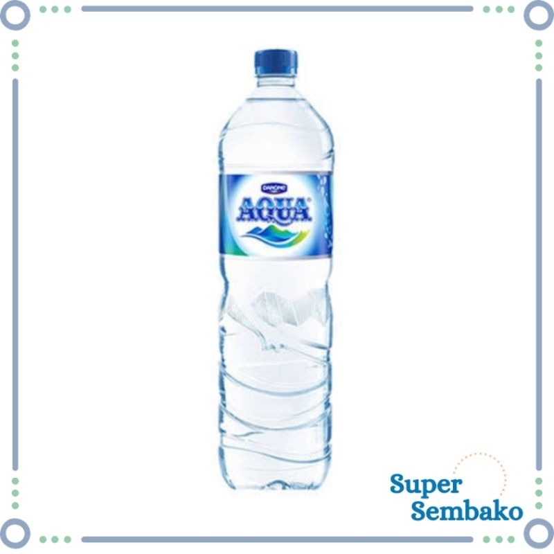 Jual AIR MINERAL AQUA BOTOL BESAR 1500ml | Shopee Indonesia