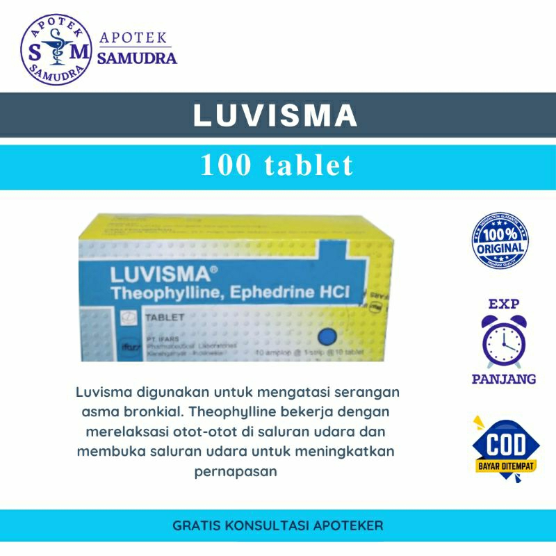 Jual LUVISMA TABLET - 1 BOX ISI 100 TABLET (obat asma) | Shopee Indonesia