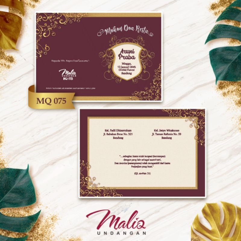 Jual Kertas Blangko Undangan Maliq Seri 75 Harga Murah Gratis File ...