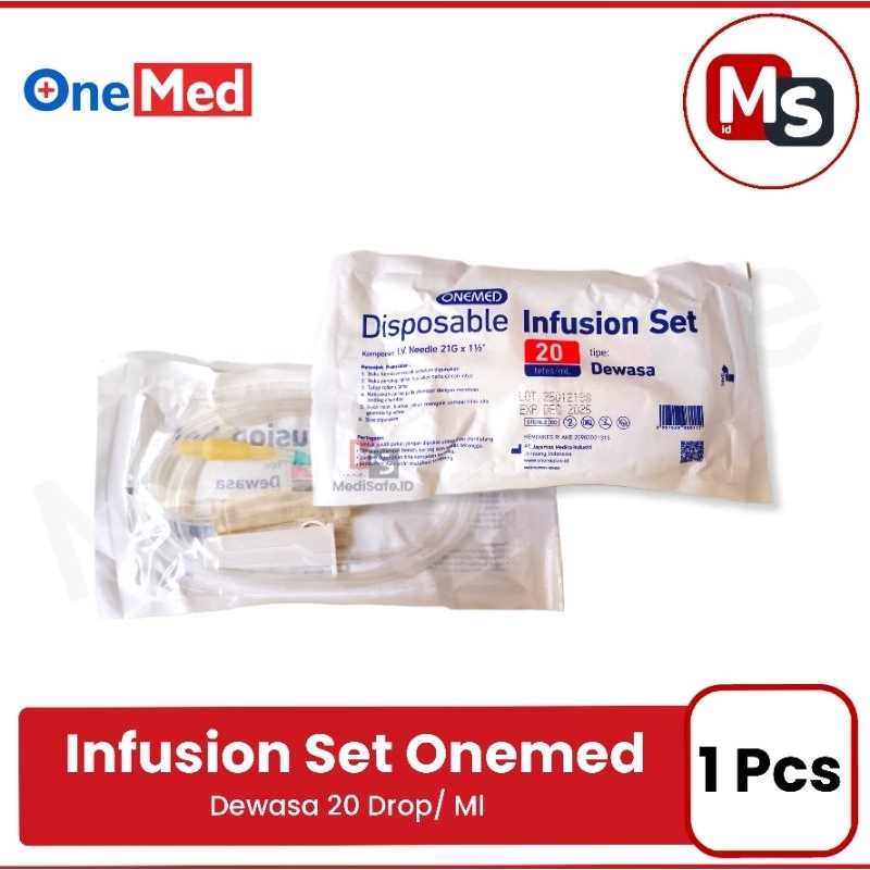 Jual Infuset Dewasa OneMed Selang Infusion Set Alat Infus / Satuan M3 ...