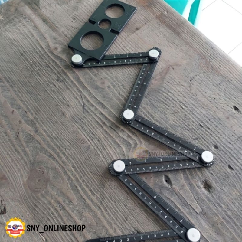 Jual Pengukur / Penggaris Lipat Keramik Multifungsi 6 Sudut / Sisi ...