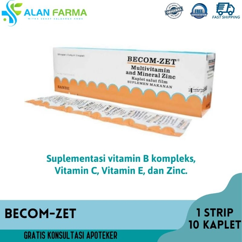 Jual Becom Zet Strip isi 10 Kaplet | Becom Z | Multivitamin dan Mineral ... Jual Becom Zet Strip isi 10 Kaplet | Becom Z | Multivitamin dan Mineral ...