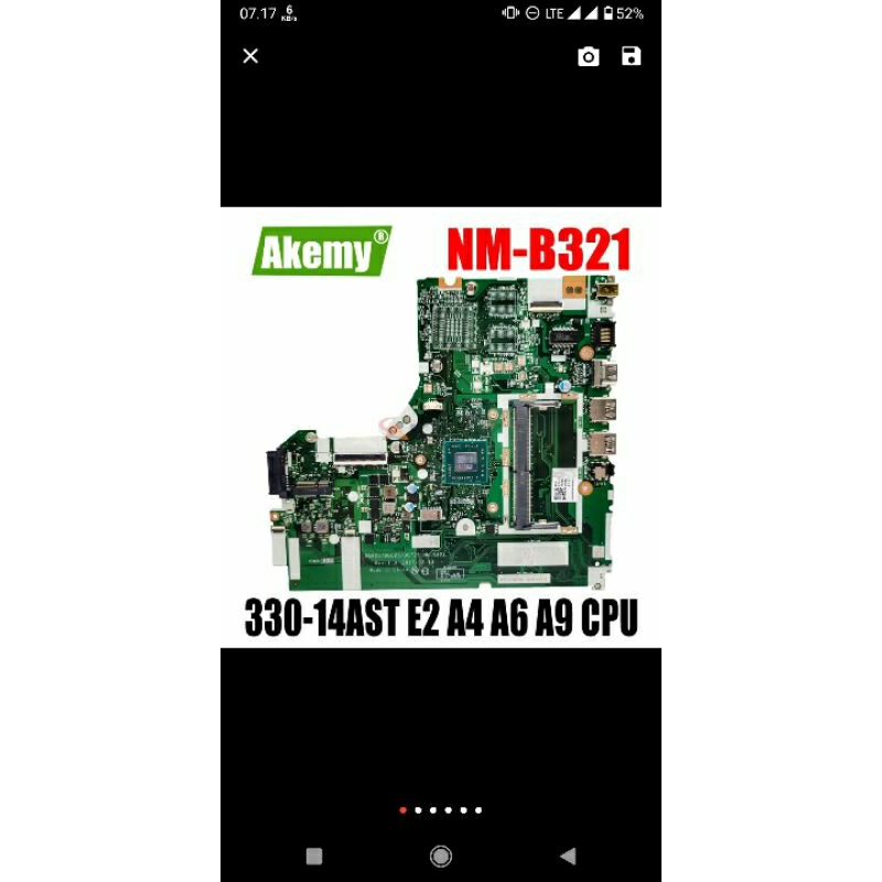 Jual Motherboad mainboard mobo Lenovo 330-14AST AMD E2 A4 A6 A9 second ...