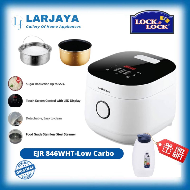 Jual Lock N Lock Rice Cooker Low Carbo EJR846.WHT | Penanak Nasi ...
