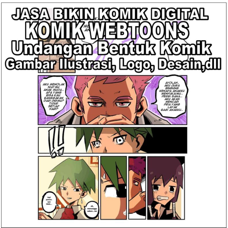 Jual JASA PEMBUATAN KOMIK MURAH CEPAT CUMAN 1 JAM JADI JASA BIKIN KOMIK ...
